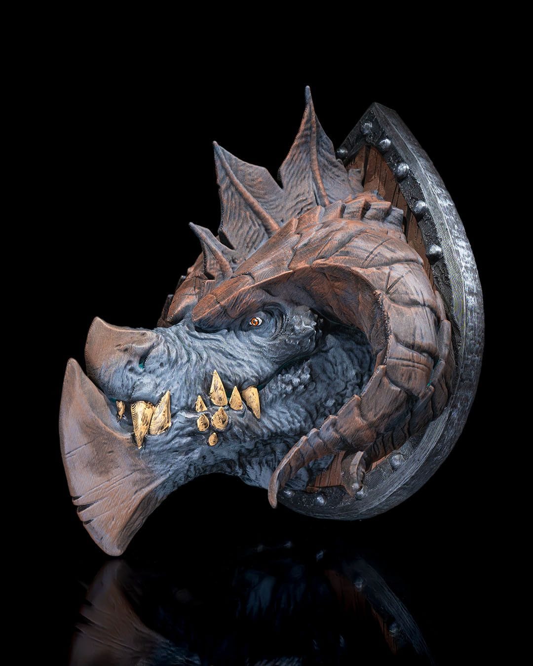Titan Dragon Head Trophy - Kingfisher 3D Printing - Premium Print-on ...
